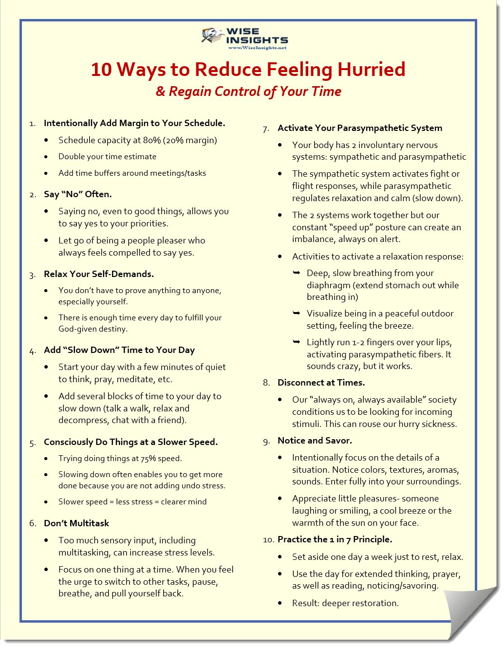 10 Proven Ways to Reduce Feeling Hurried LP - WiseInsights.net